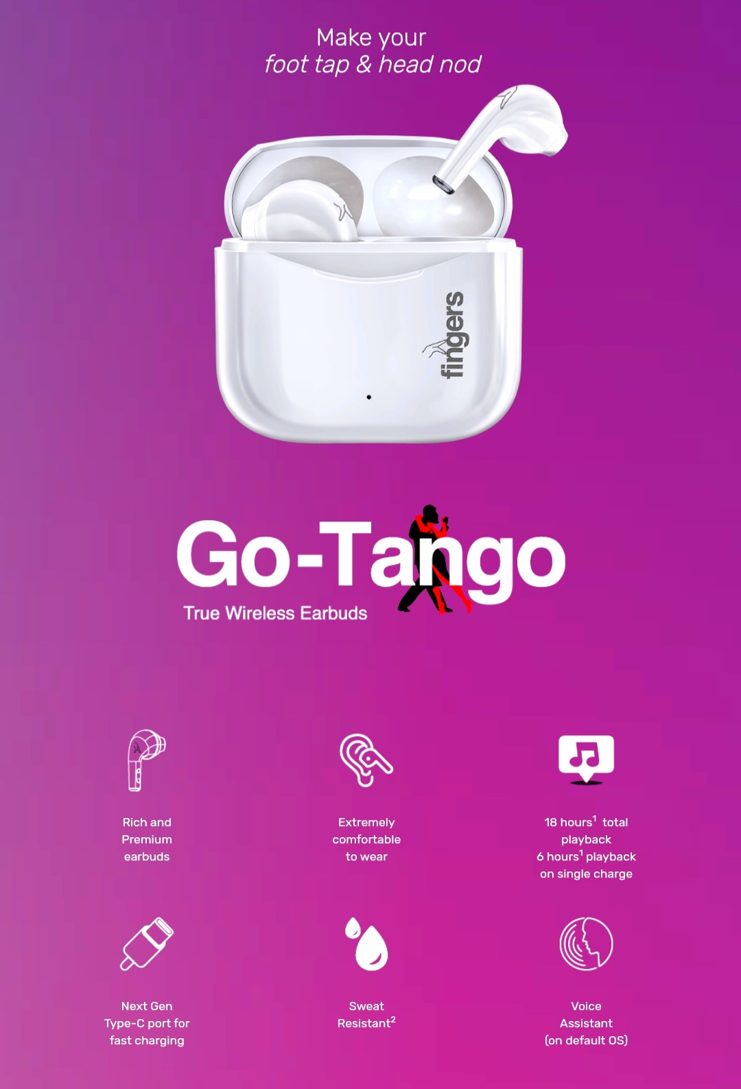 Fingers Go Tango TWS Earbuds – Mashiv Mobiles